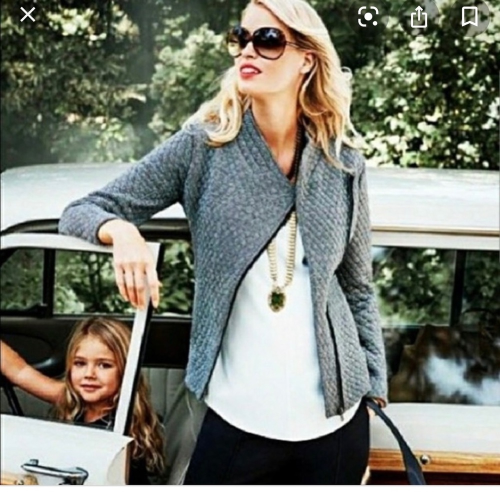 Cabi Quilted Herringbone Jacket - Gem